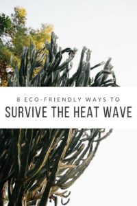 8 eco-friendly ways to survive the heat wave this summer